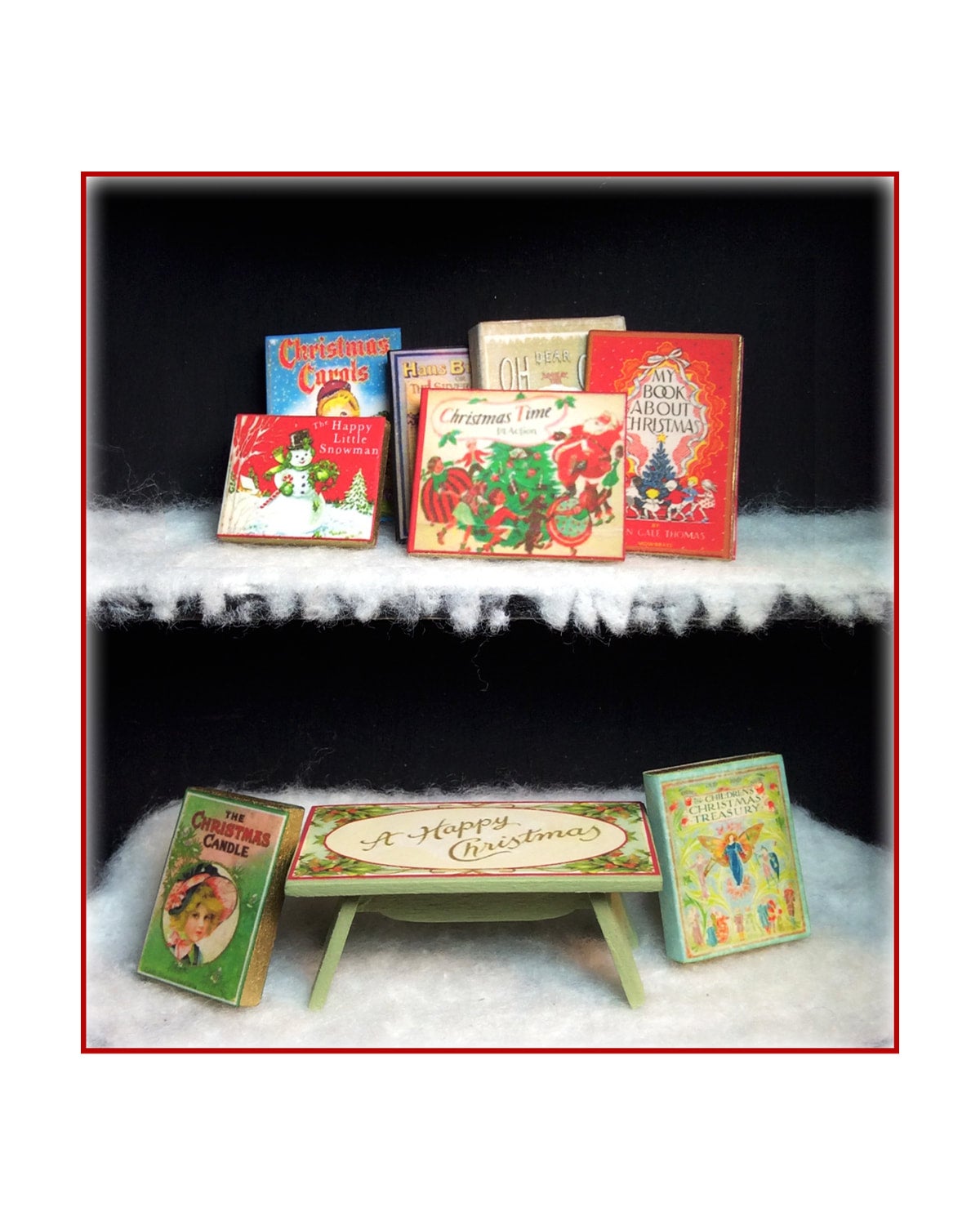 1" (1:12) Reading Stool & Books Kit | Robin Betterley's Miniatures