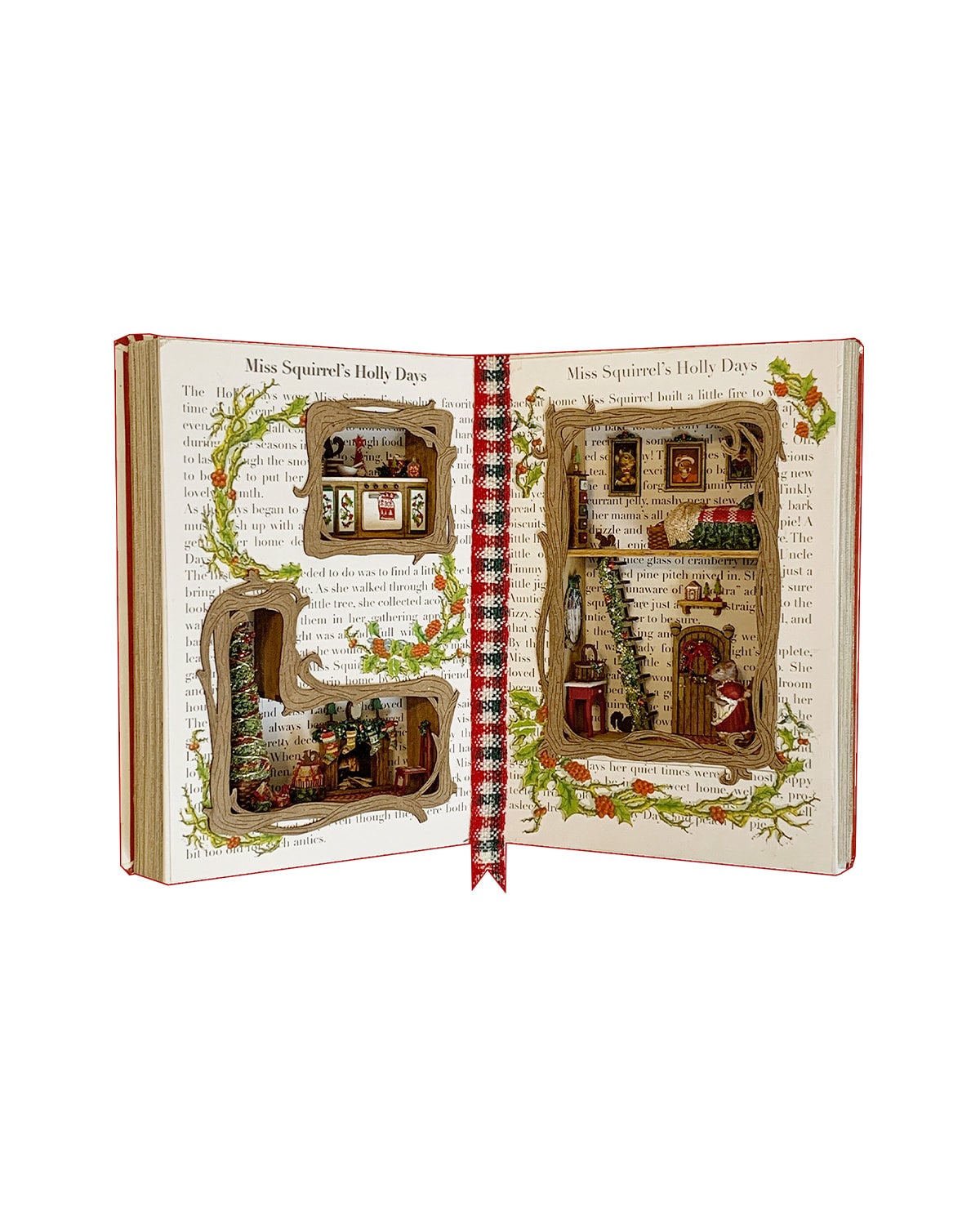 It's an Open Book - Miss Squirrel Holly Days | Robin Betterley's Miniatures