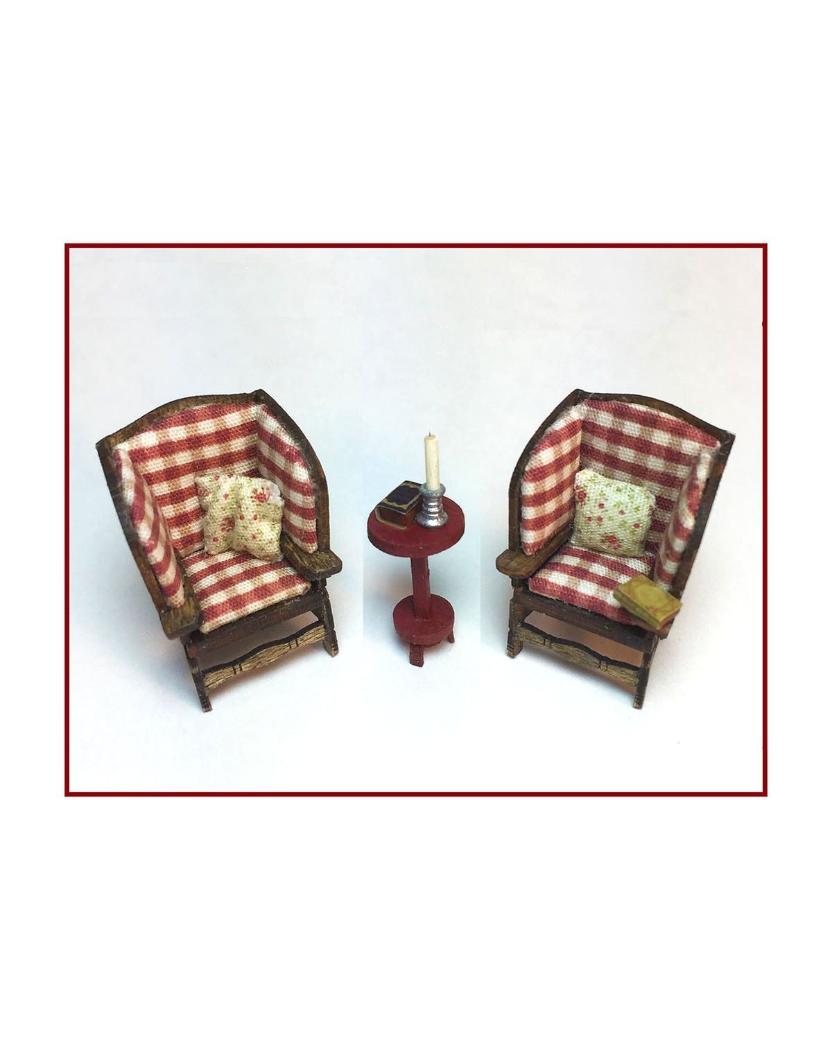 CRANBERRY COTTAGE - MAKE-DO WINGBACK CHAIRS WITH CANDLE STAND 1/4 ...