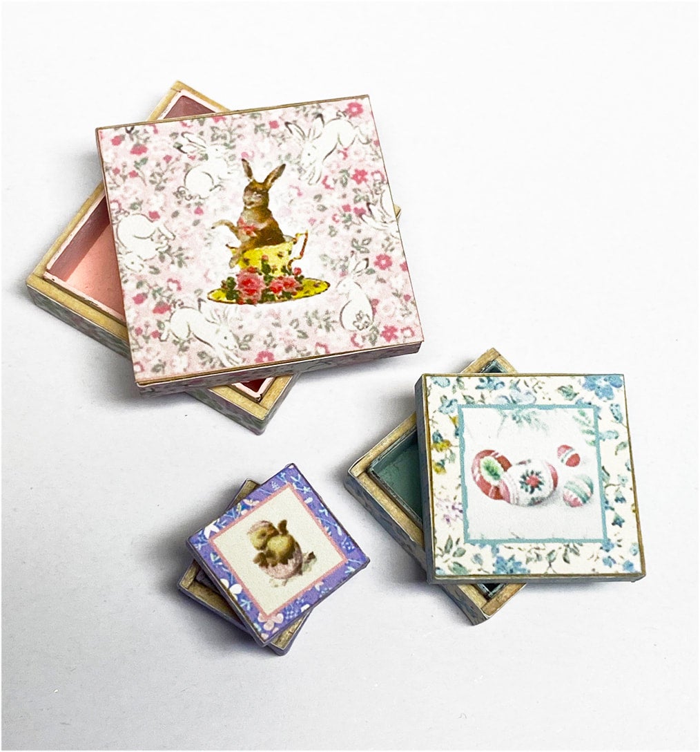 1" (1:12) Canterbury Boxes-Set of 3 | Robin Betterley's Miniatures